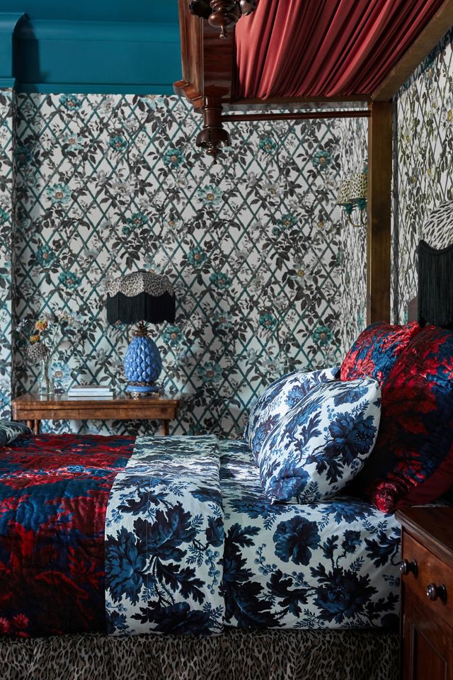 House of Hackney Bryher Rose Trellis Wallpaper | Anthropologie