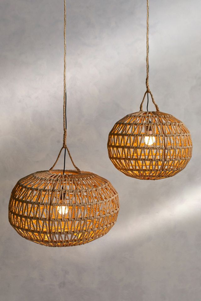 Outdoor Rattan Pendant | Anthropologie