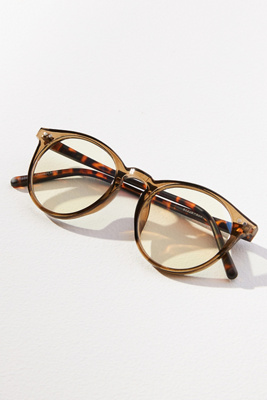 Circular Two-Tone Blue Light Glasses | Anthropologie