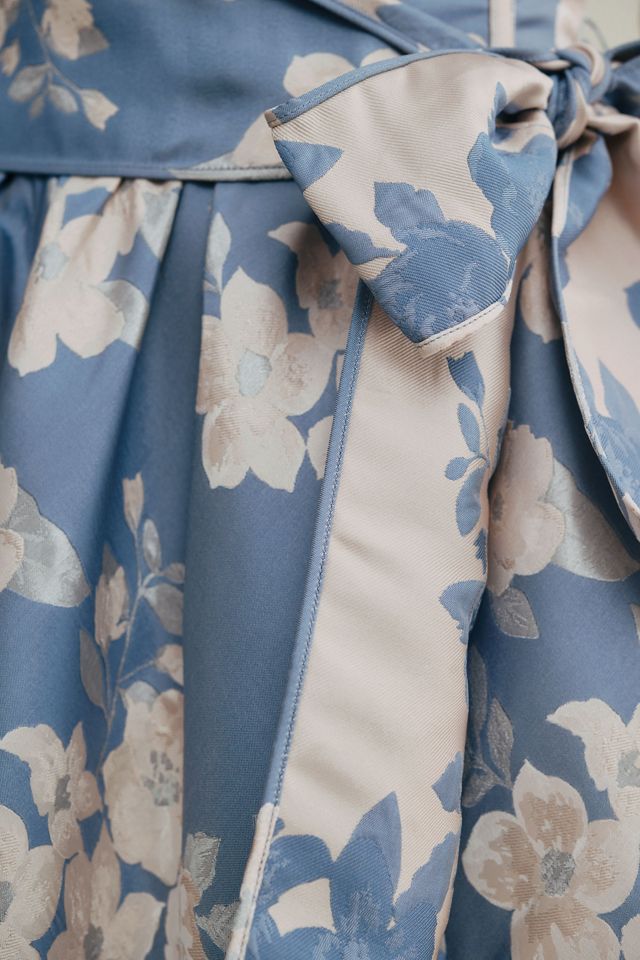 V. Chapman Vera Ruffle-Strap Corset Side-Slit Midi Dress | Anthropologie