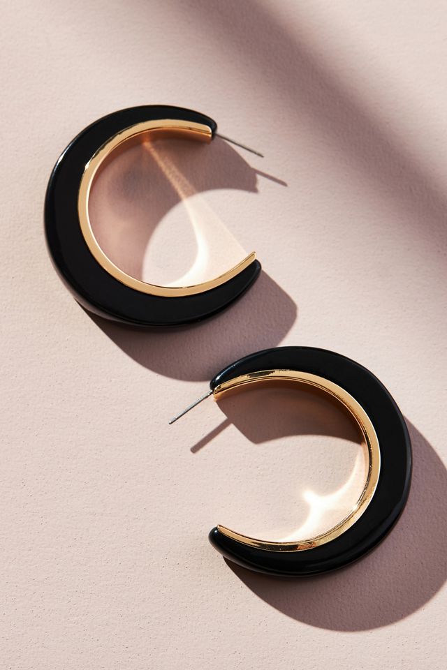 Crescent Moon Hoops | Anthropologie