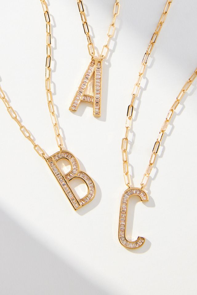 Monogram Stone Necklace | Anthropologie