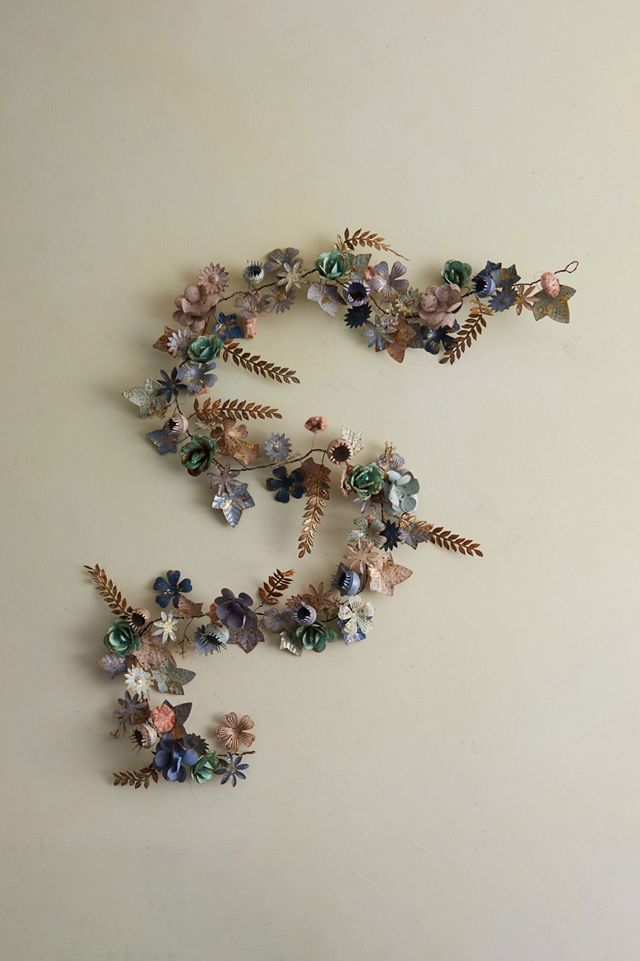 Pastel Gilded Botanicals Iron + Velvet Garland | AnthroLiving