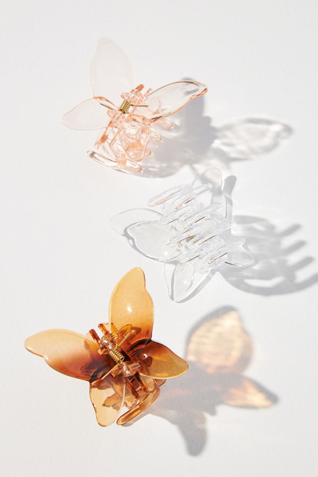 Set of 3 Colorful Butterfly Clips | Anthropologie