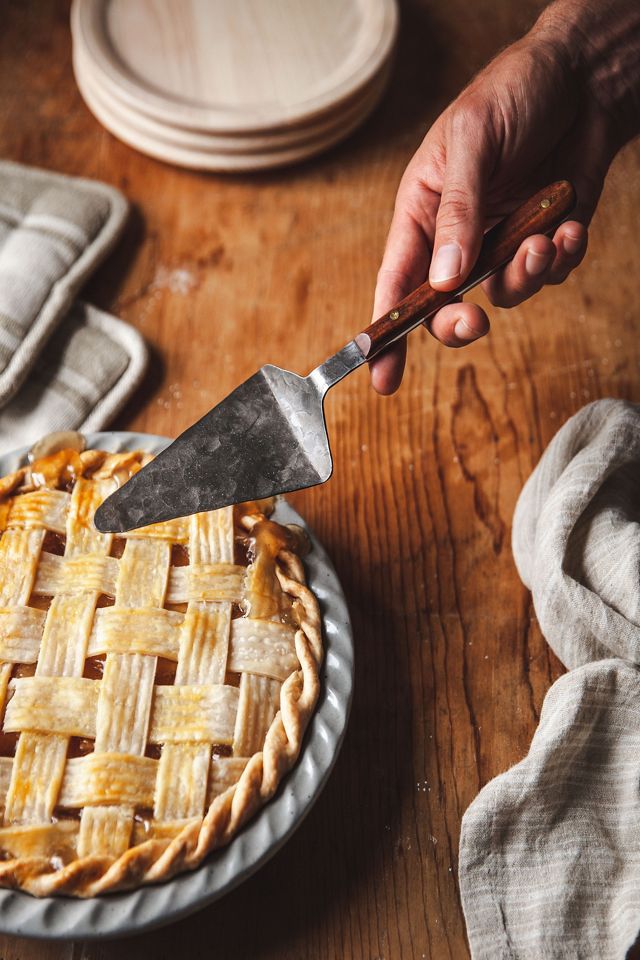 Farmhouse Pottery Artisan Forged Pie Server with Wooden Handle ...