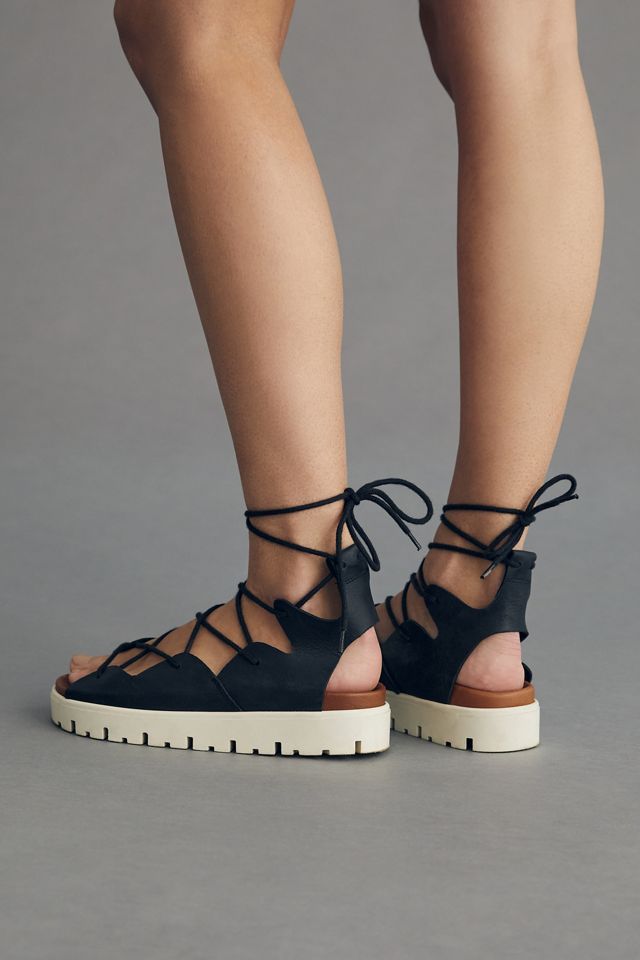 Pilcro Tie-Up Gladiator Sport Sandals | Anthropologie