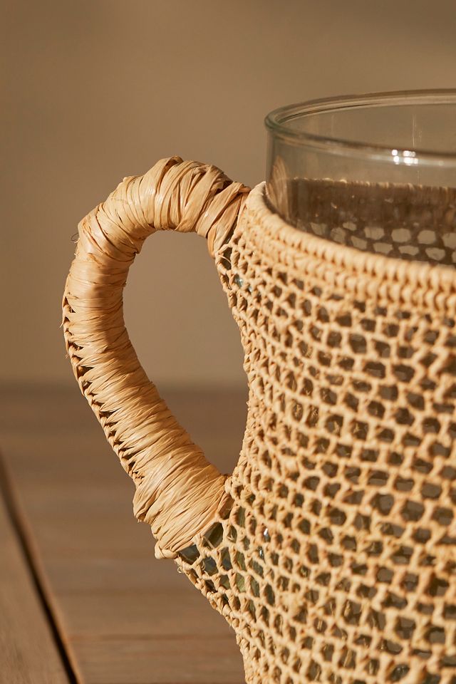 Raffia Wrapped Pitcher | Anthropologie