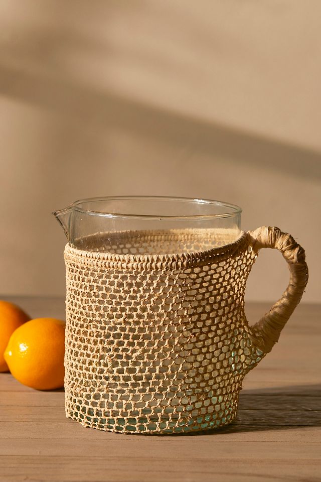 Raffia Wrapped Pitcher | Anthropologie