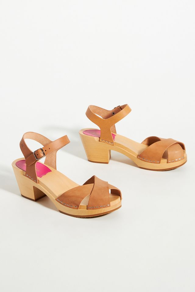 Swedish Hasbeens Heeled Sandals | Anthropologie