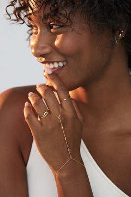 Stone Patterned Hand Chain | Anthropologie