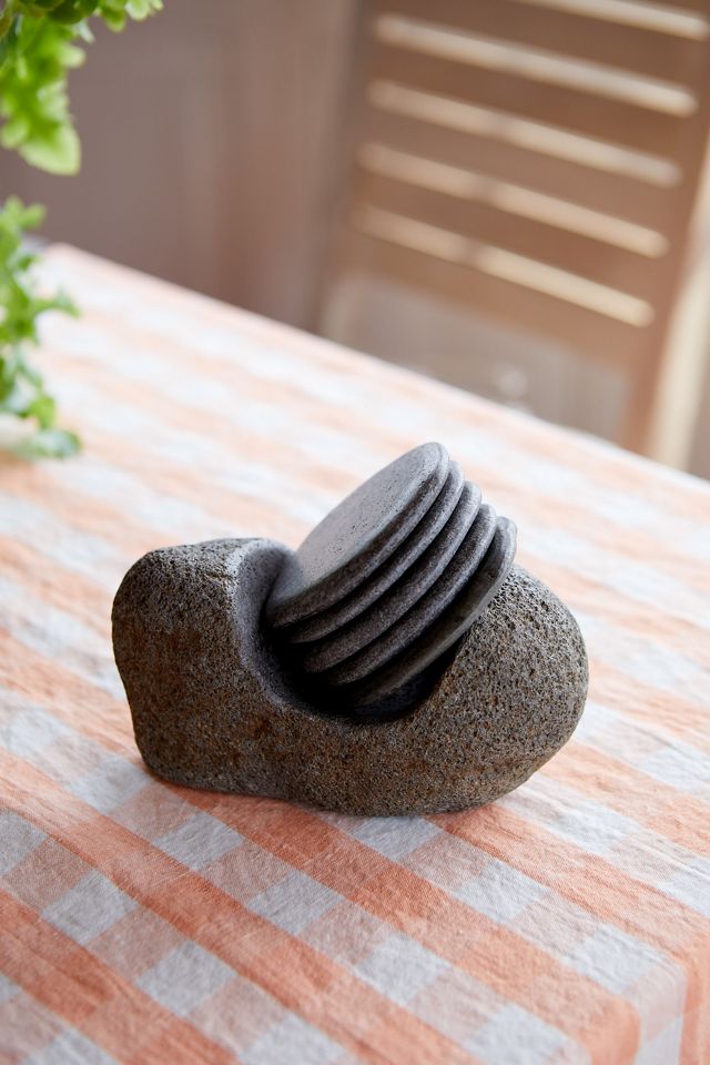 Slate Coaster Set + Holder | Terrain