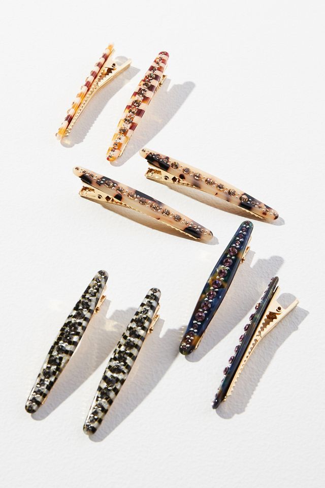 Glitzy Resin Spring Clips | Anthropologie