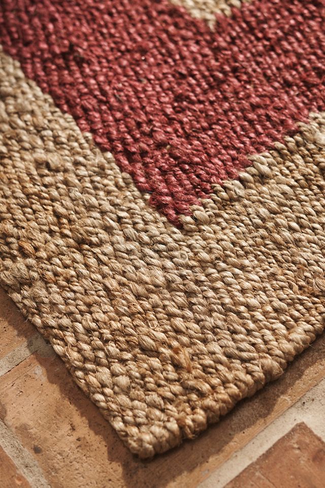 Pink Border Jute Rug | Terrain