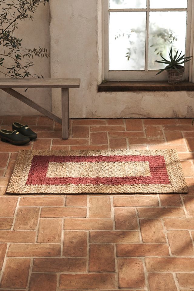 Pink Border Jute Rug | Terrain