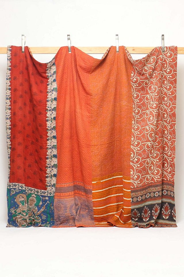 Anchal King Kantha Quilt No. K210701 | Anthropologie