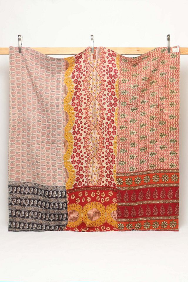 Anchal Queen Kantha Quilt No. Q210703 | Anthropologie