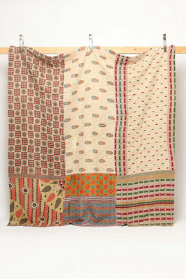 Anchal Queen Kantha Quilt No. Q210711 | AnthroLiving