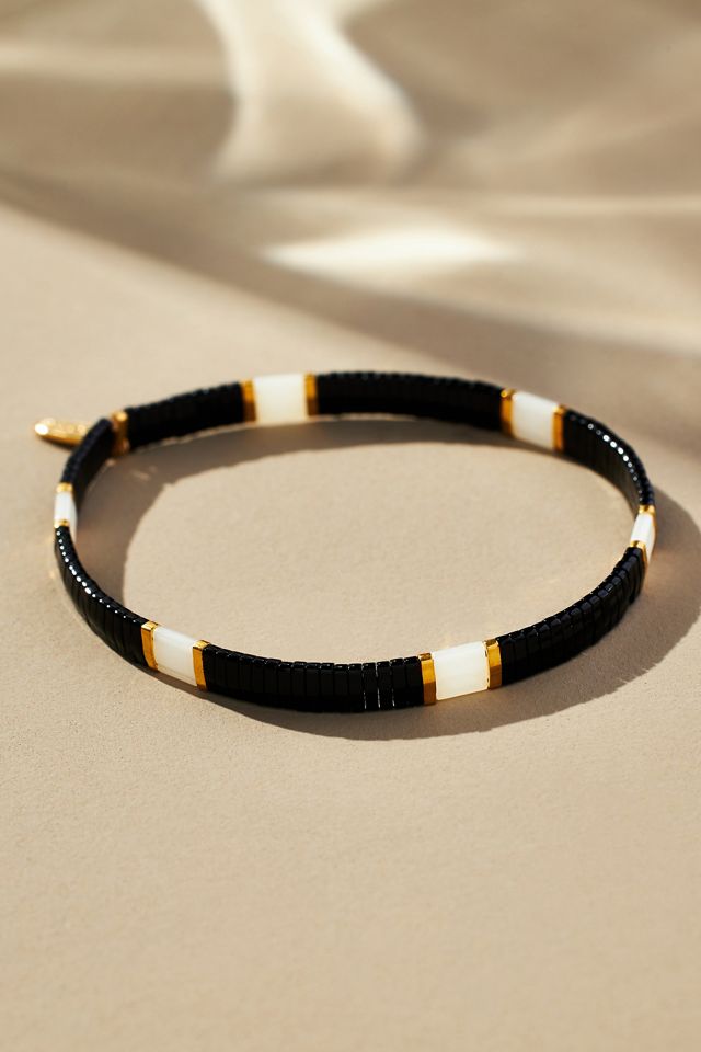 Freshwater Pearl Beaded Chicklet Bracelet | Anthropologie UK