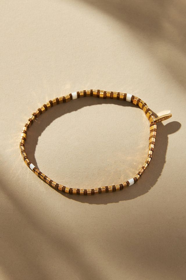 Freshwater Pearl Beaded Chicklet Bracelet | Anthropologie UK