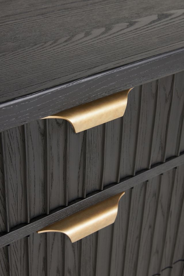 Isla Oval 70" Fluted Wood Sideboard | AnthroLiving