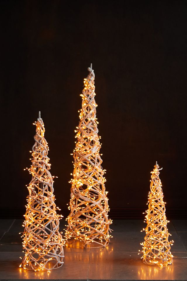 Stargazer Illuminated LED Vine Cone | Anthropologie