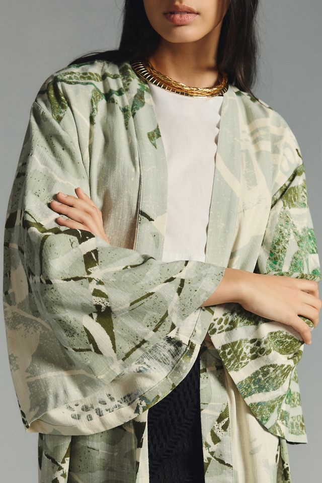 Long-Sleeve Graphic Duster | Anthropologie