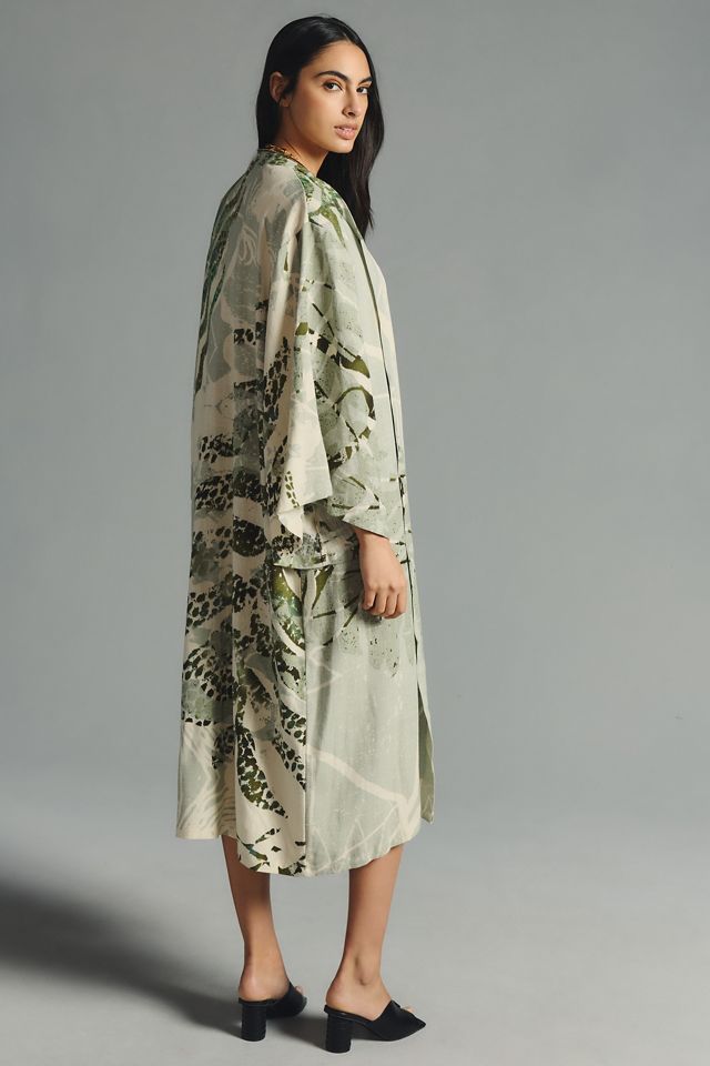 Long-Sleeve Graphic Duster | Anthropologie