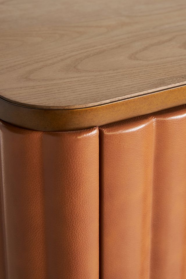 Juneau Leather Bar Cabinet | AnthroLiving
