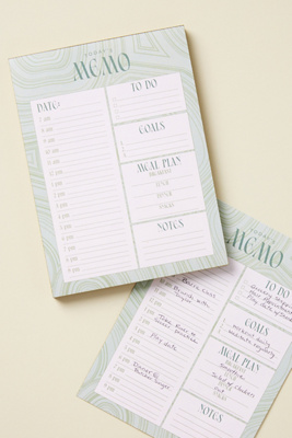 On The Agenda Memo Notepad | AnthroLiving