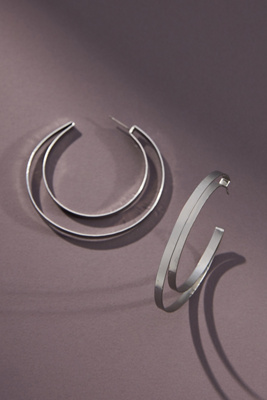 Moon-Shaped Hoop Earrings | Anthropologie