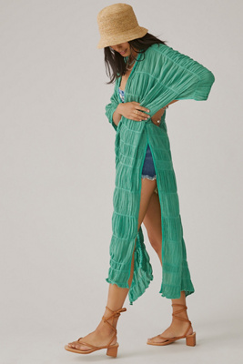 Ruched Side-Slit Kimono | Anthropologie
