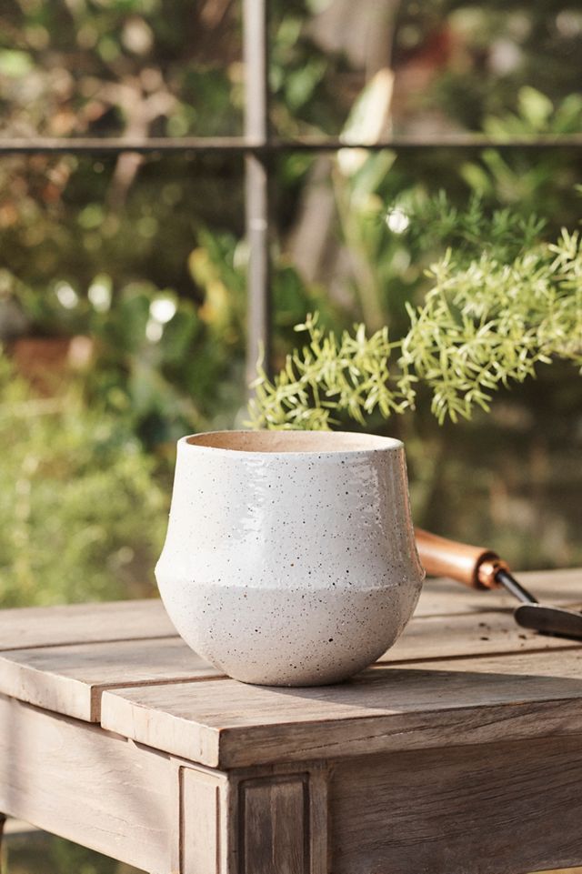 Speckled Bell Ceramic Planter, 6" | AnthroLiving