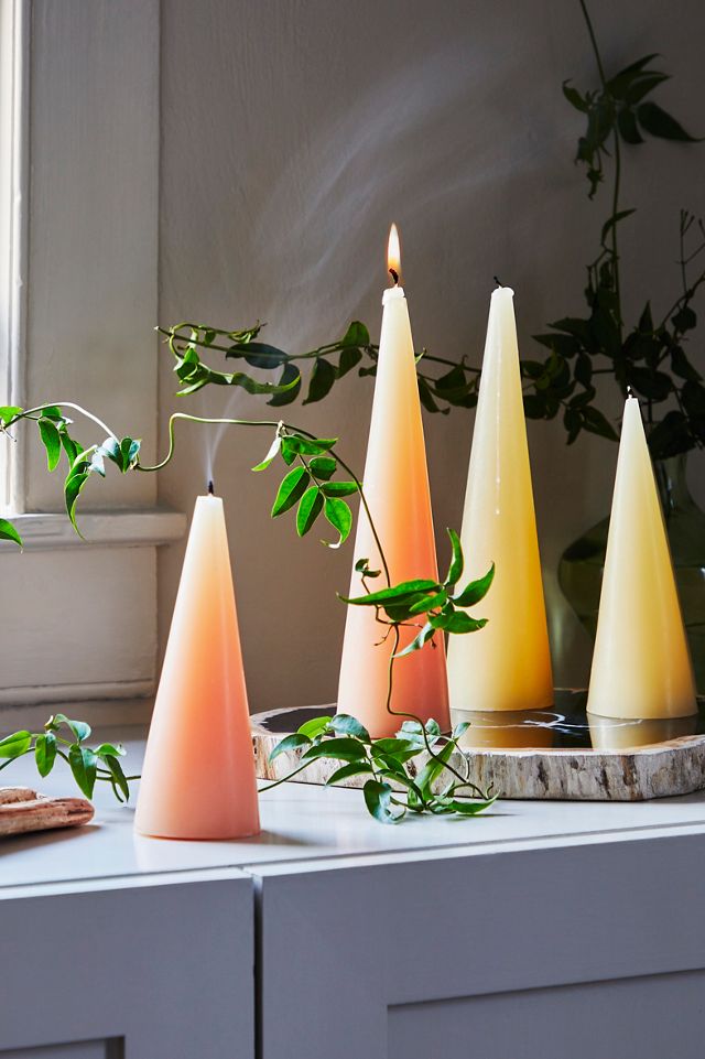 Unscented Cone Taper Candle | Terrain