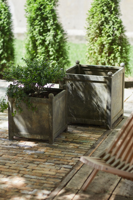 Square Galvanized Planter, 22" | Terrain