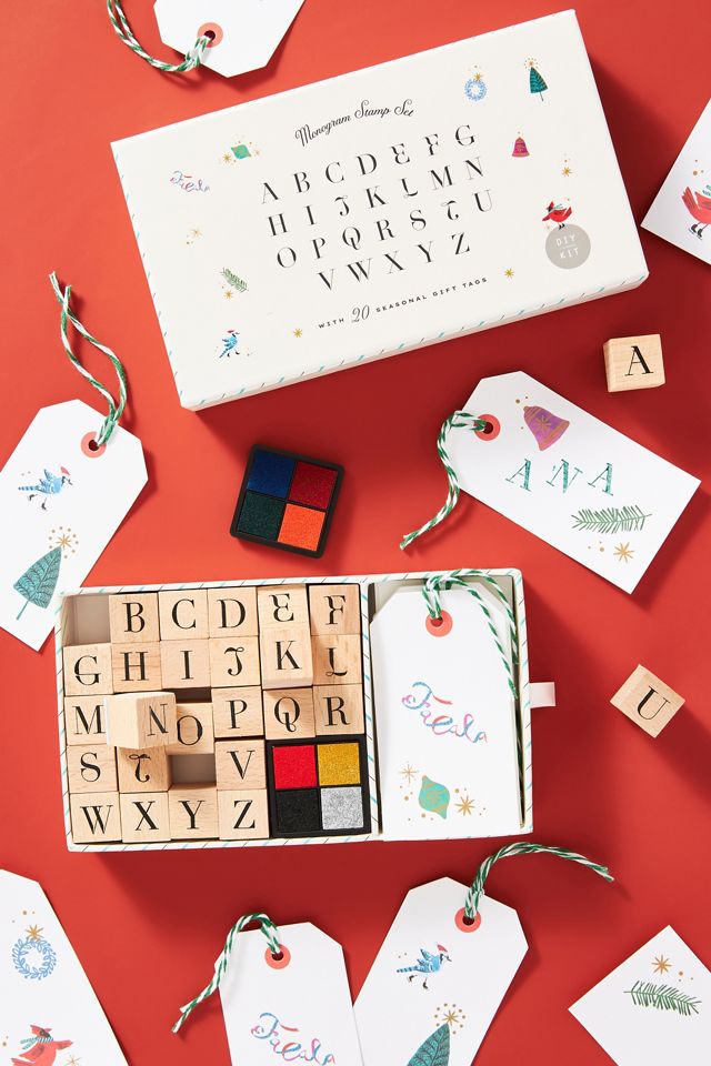 Holly Jolly Alphabet Stamp Set | AnthroLiving