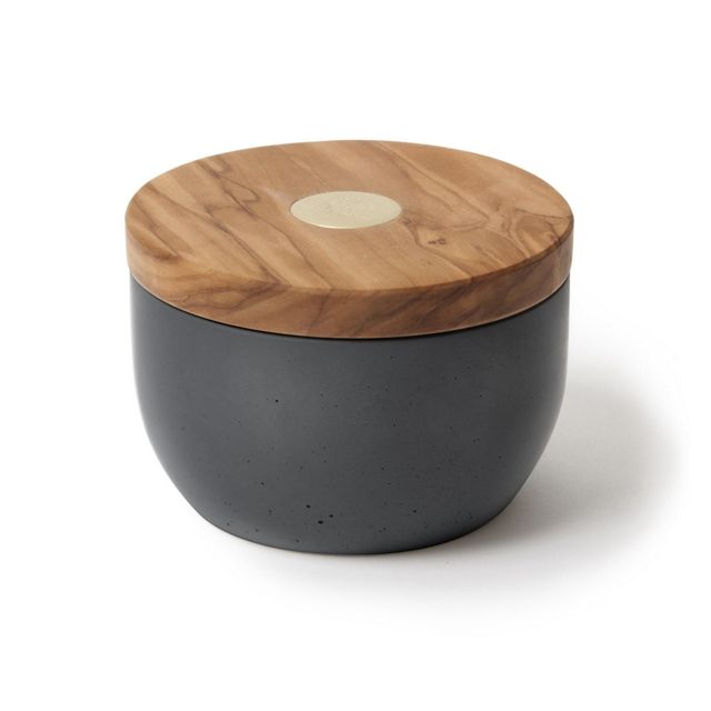 Berard Olive Wood Round Salt Keeper | AnthroLiving