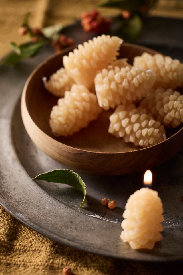 Pine Cone Tea Lights, Set of 9 | AnthroLiving