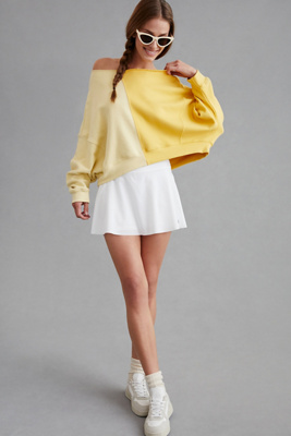 Sundry Colorblock One-Shoulder Sweatshirt | Anthropologie