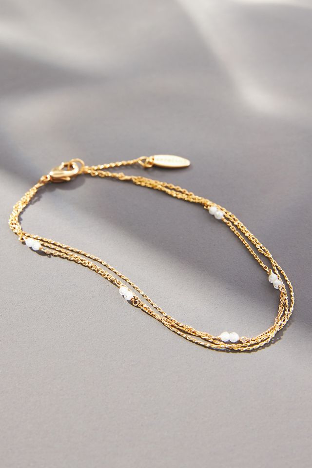 Delicate Double Bead Chain Bracelet | Anthropologie