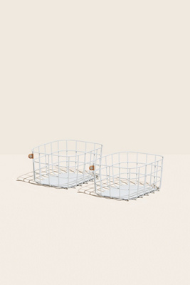 Open Spaces Medium Wire Baskets - Set of 2 | AnthroHome