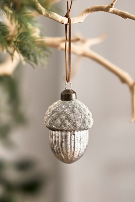 Silver Beaded Acorn Ornament | Terrain