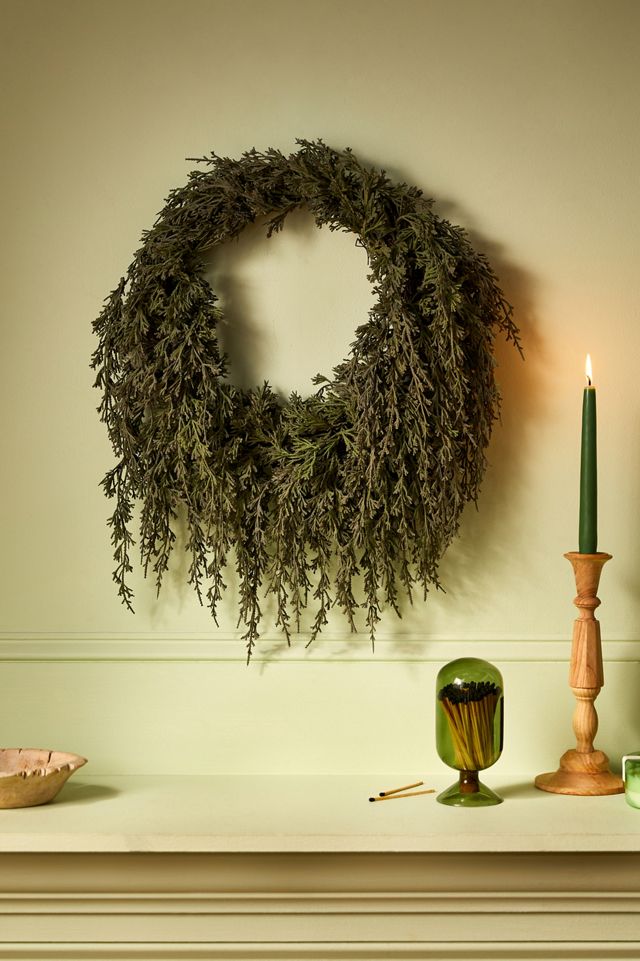 Faux Trailing Wreath | Anthropologie