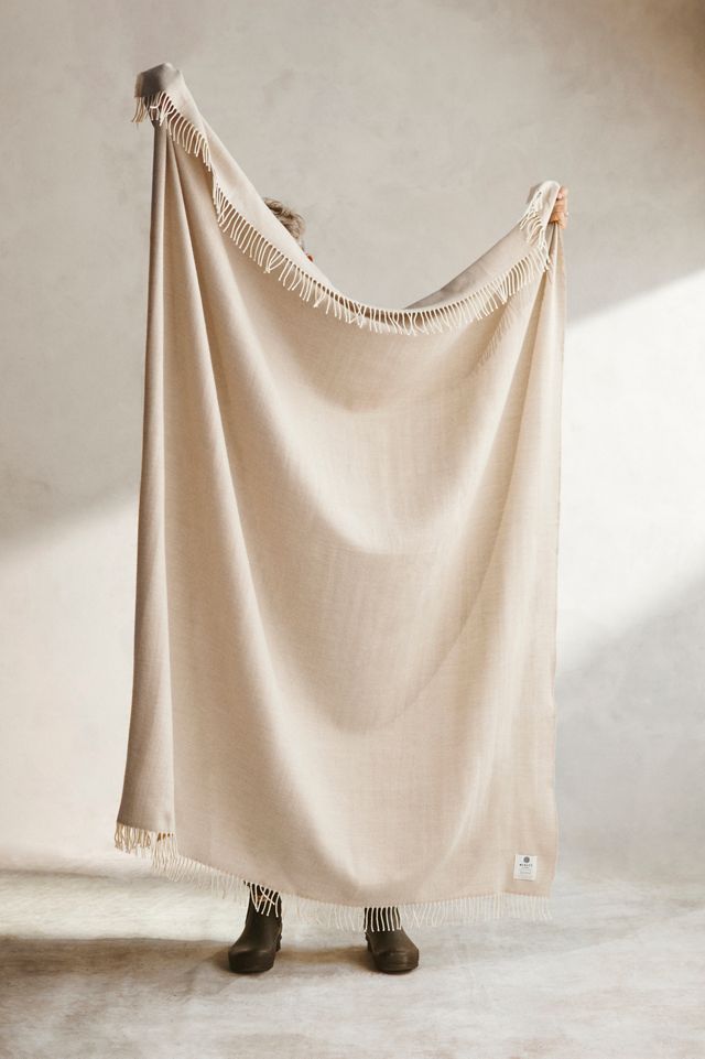 Herringbone Merino Wool Throw | AnthroLiving