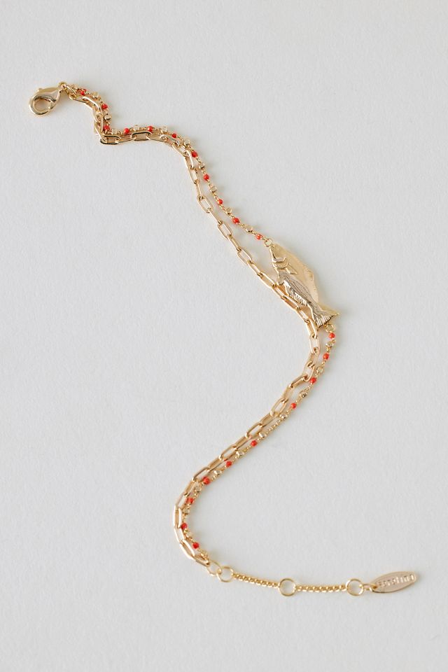 Pulsera con Dije de Pez Chapado en Oro | Anthropologie ES