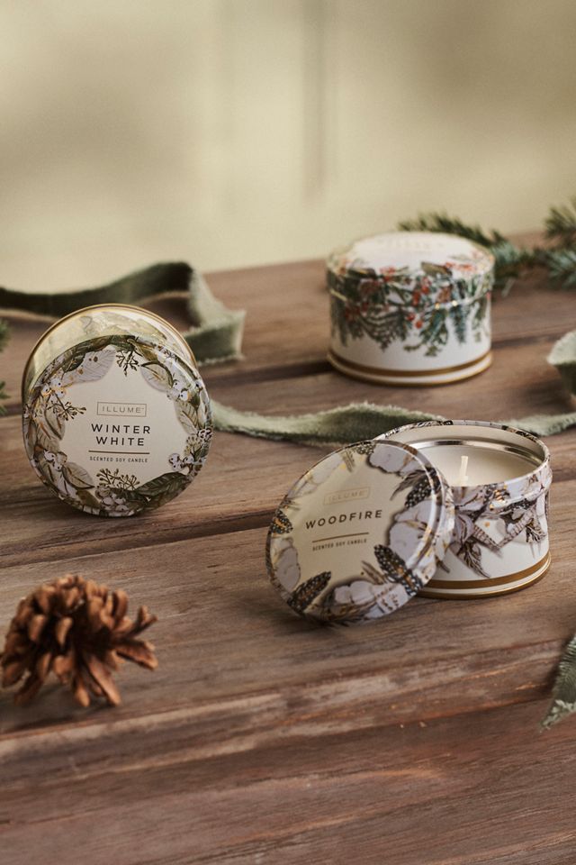 Illume Holiday Tin Candles, Set of 3 | AnthroLiving