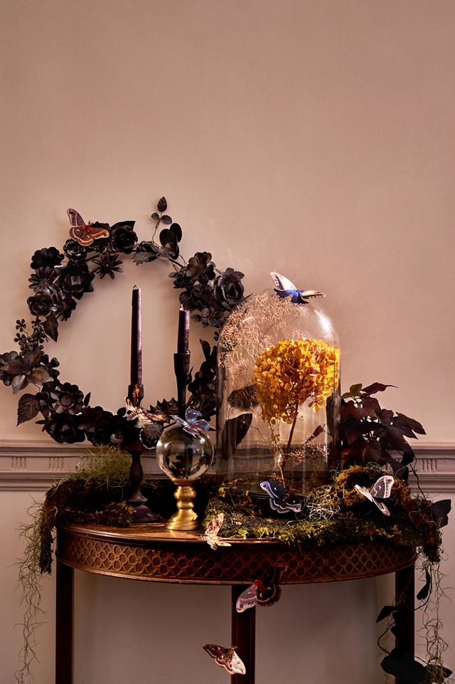 Midnight Floral Iron Wreath | AnthroLiving