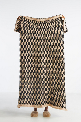 Knit Geo Throw Blanket | Anthropologie UK