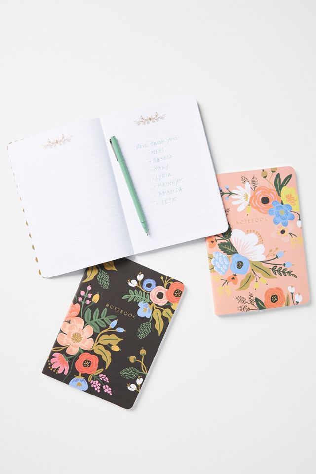 Rifle Paper Co. Stitched Notebooks, Set of 3 | AnthroLiving