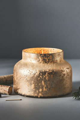 Capri Blue Giant Volcano Gold Glass Jar Candle | Anthropologie