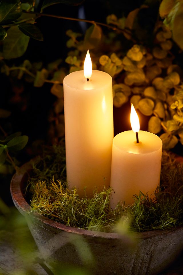 Stargazer Flameless Pillar Candle, 7 Inch | AnthroLiving